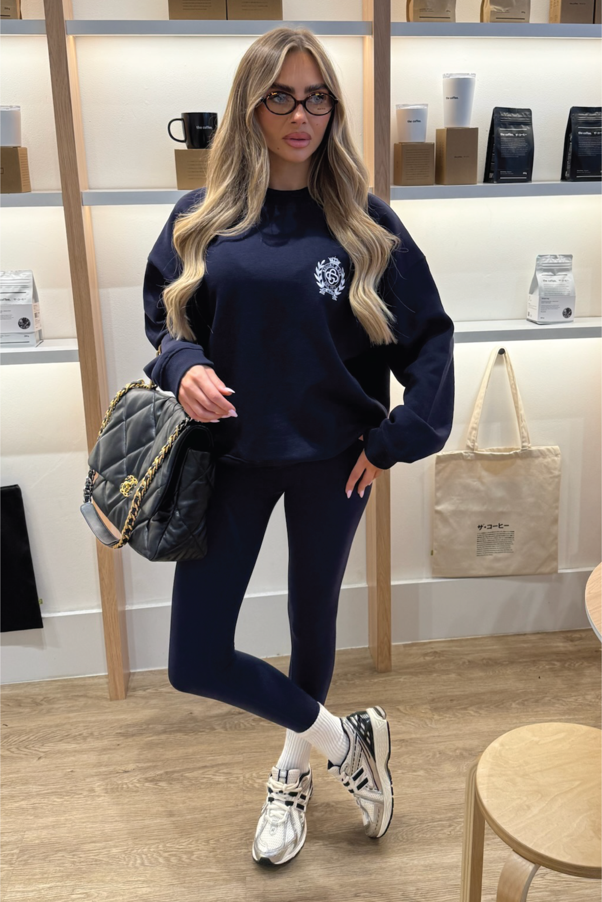 ST MORITZ NAVY EMBROIDERED SWEATER – Glamify Famous For Loungewear