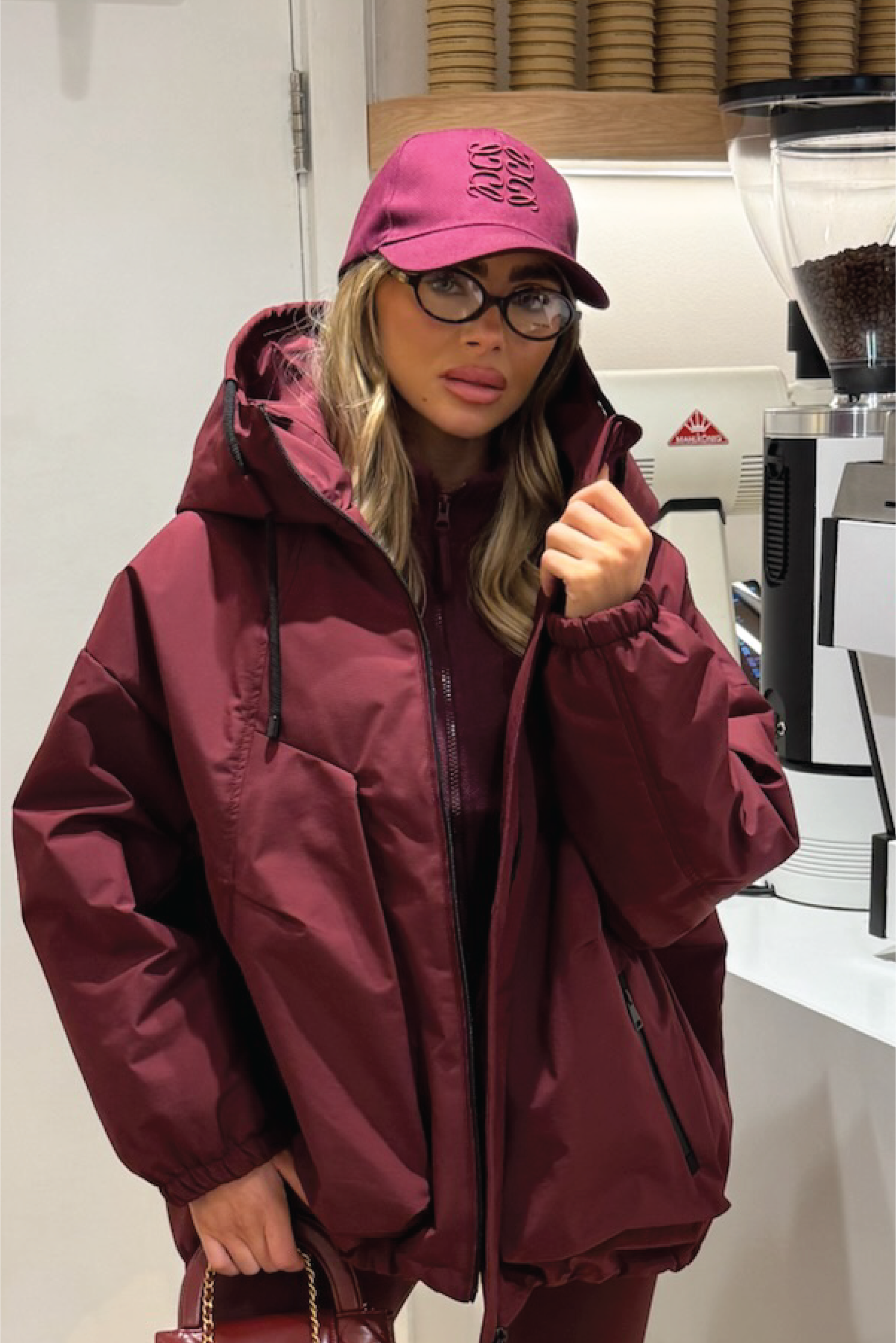 GLAMIFY BURGUNDY EMBROIDERED CAP – Glamify Famous For Loungewear