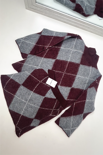 MITZI WINE GREY CHECKED KNITTED SKIRT – Glamify Famous For Loungewear